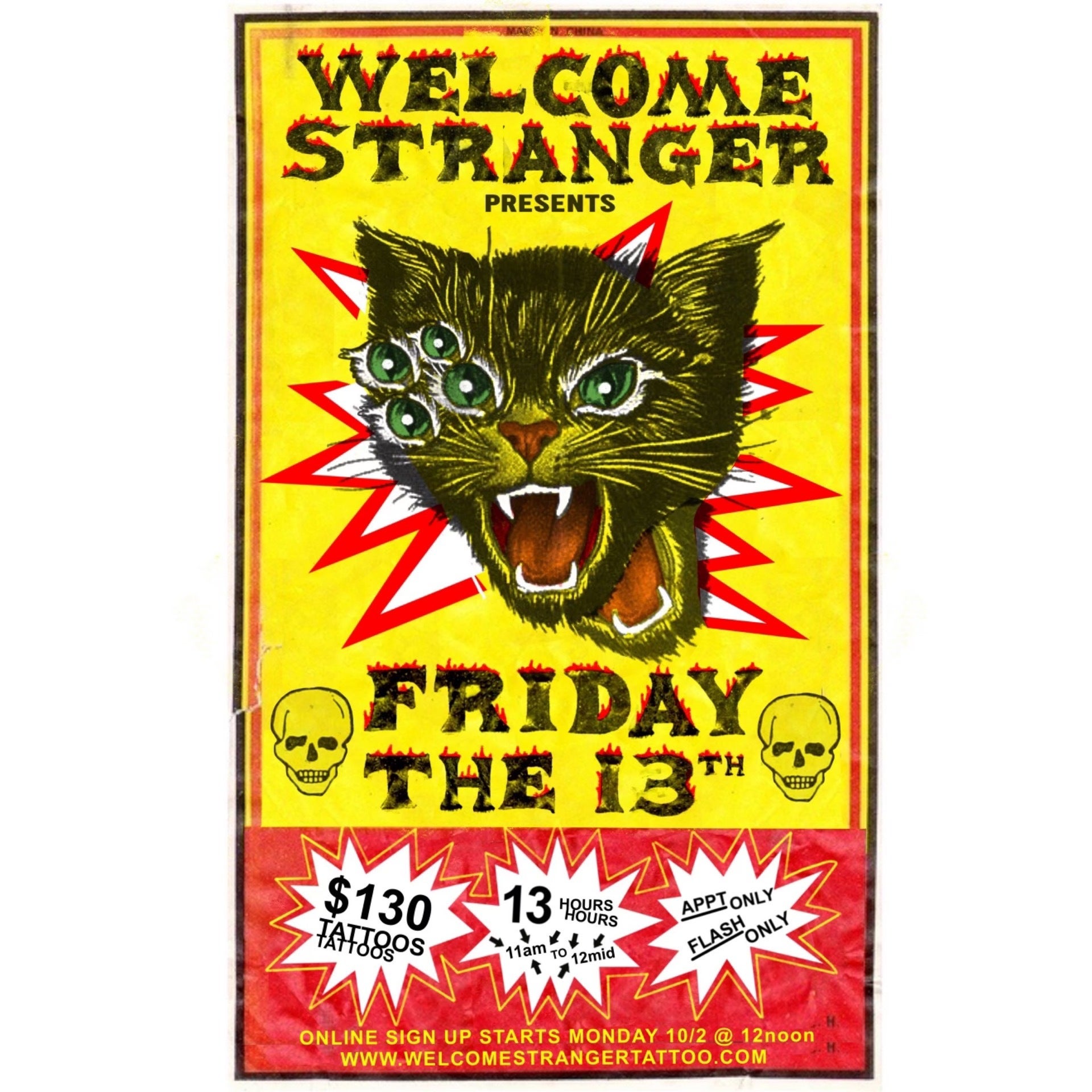 Jackson Henry Friday The 13th Flash Day Appointments WELCOME STRANGER jackson-henry-friday-the-13th-flash-day-appointments-welcome-stranger