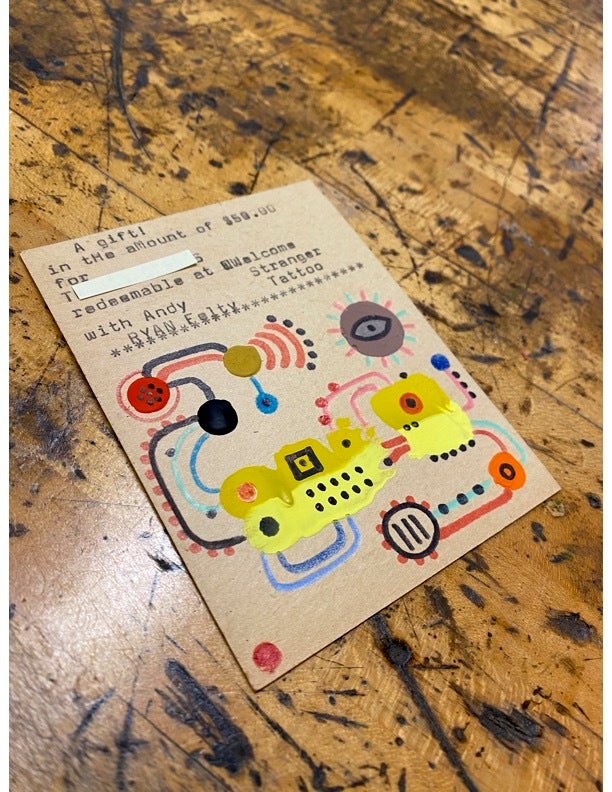 Gift Card- Andy Felty | WELCOME STRANGER TATTOO